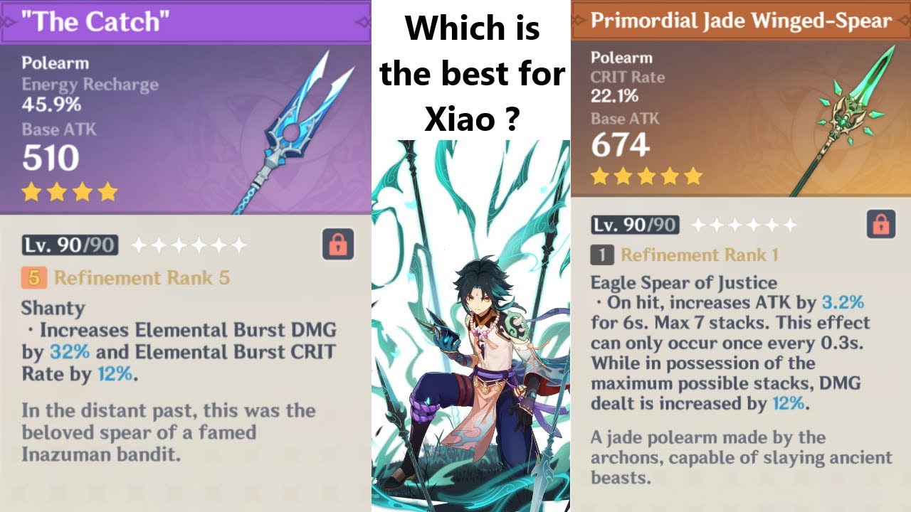 Which is the best for Xiao The Catch R5 or Primordial Jade Winged Spear ...