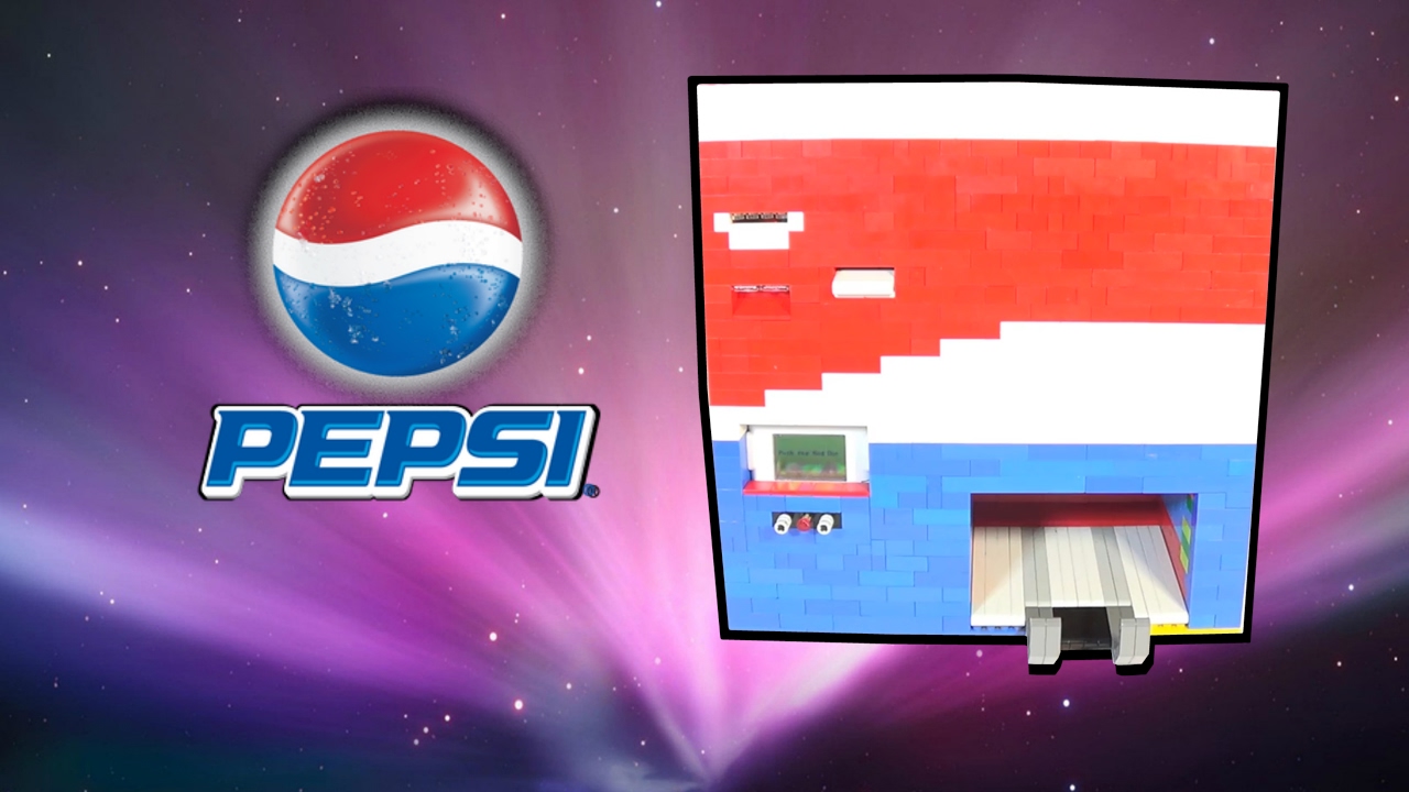 LEGO Pepsi Machine (2 options + change) - YouTube