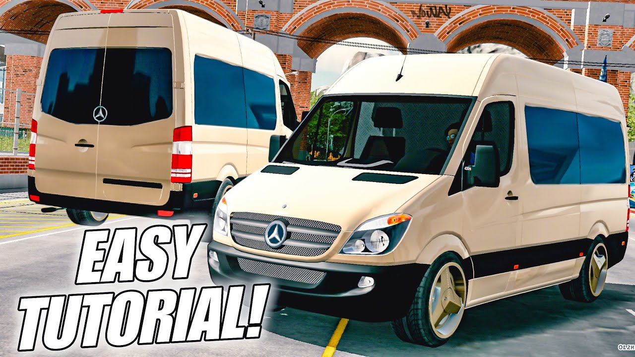 Mercedes Benz Sprinter Clean Realistic Design Tutorial | Car Parking ...