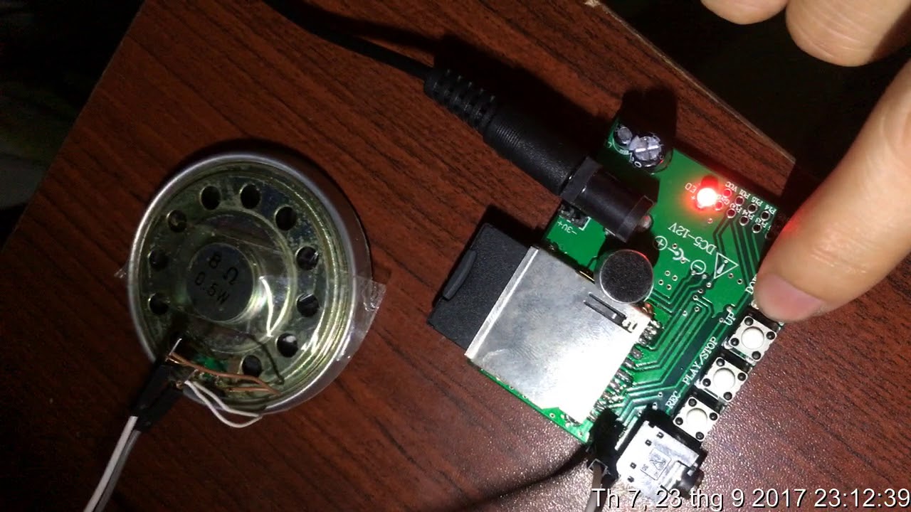 Digital Sound Recording Voice Module WTR010-SD - YouTube