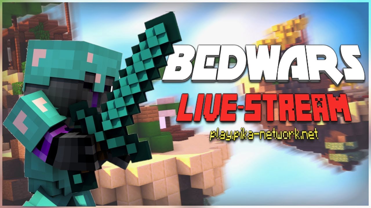 BEDWARS Live Stream with Subs on Pika Network | Cracked Server ...