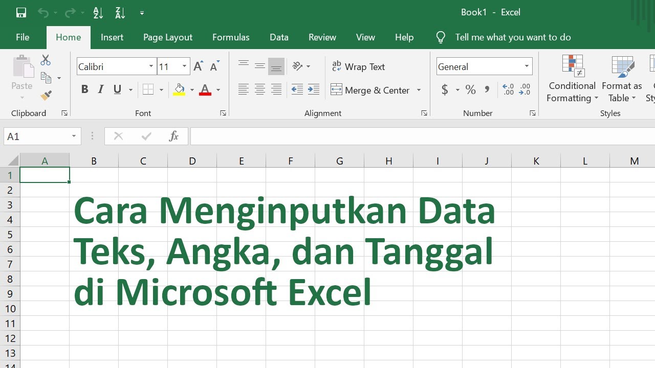 Cara Menginputkan Data Teks, Angka, dan Tanggal di Microsoft Excel ...