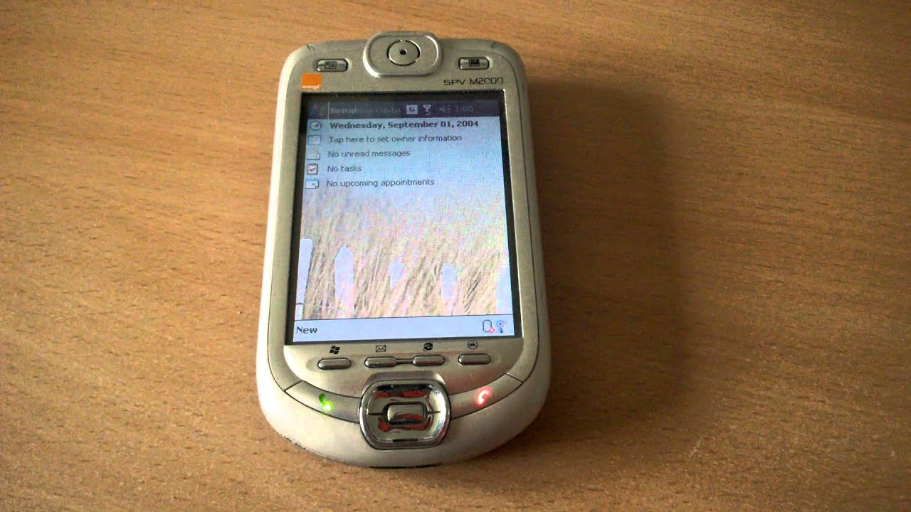 setting up a orange spv m2000 pda - YouTube