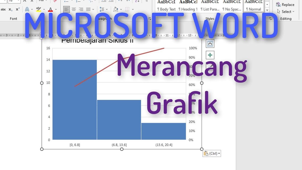 Merancang Model GRAFIK Microsoft Word dari Suatu TABEL - YouTube
