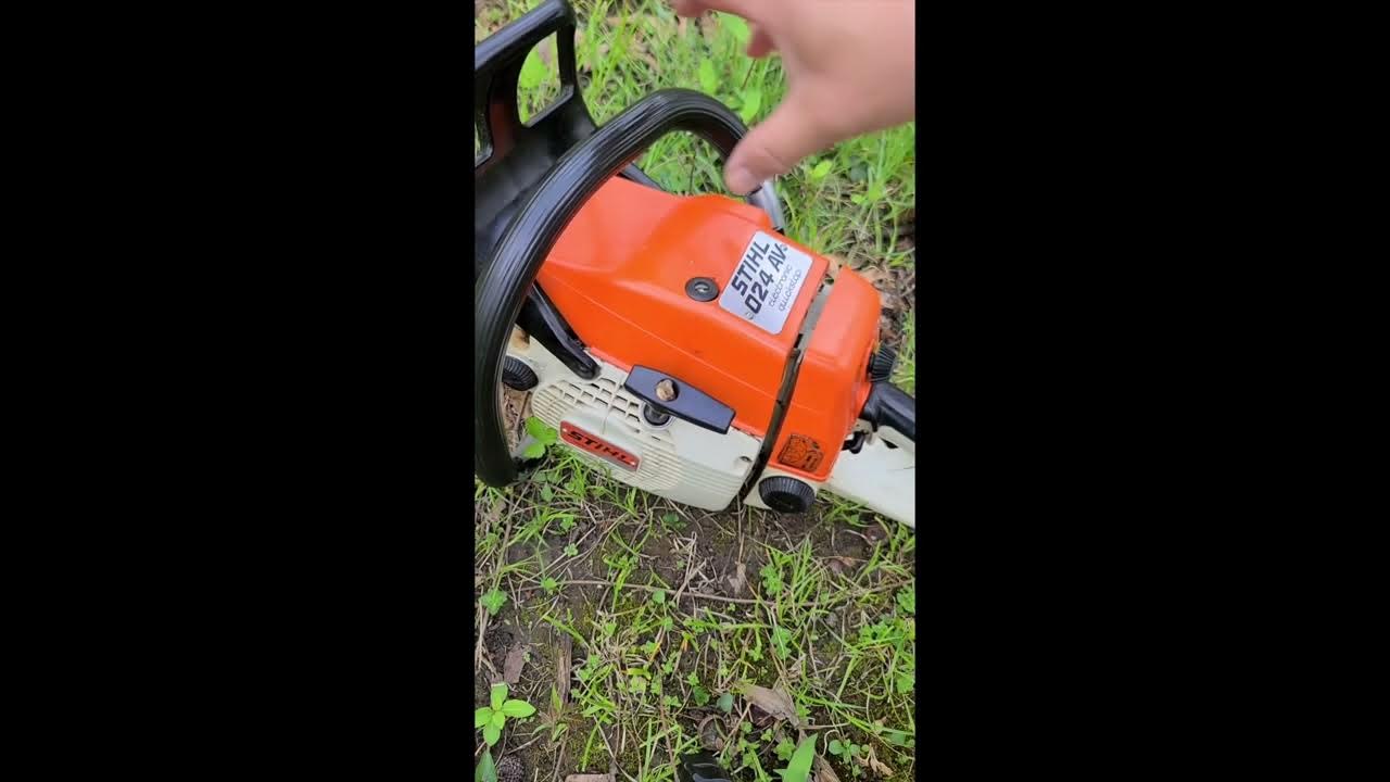 Cold Start Of Stihl 024 AV Chainsaw I Just Serviced. - YouTube
