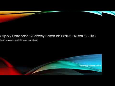 How to Apply Database Quarterly Patch on ExaDB-D/ExaDB-C@C - Part 2 - In-Place Database Patching ...