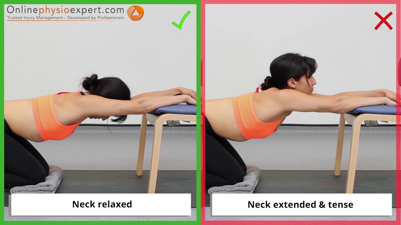 Child's pose stretch hands on chair 4 L - YouTube