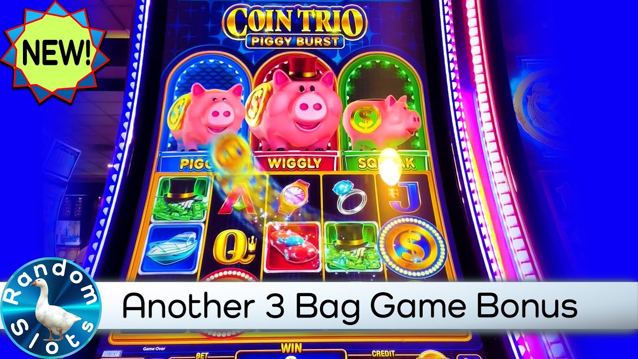Coin Trio Piggy Burst Slot Machine Bonus - YouTube