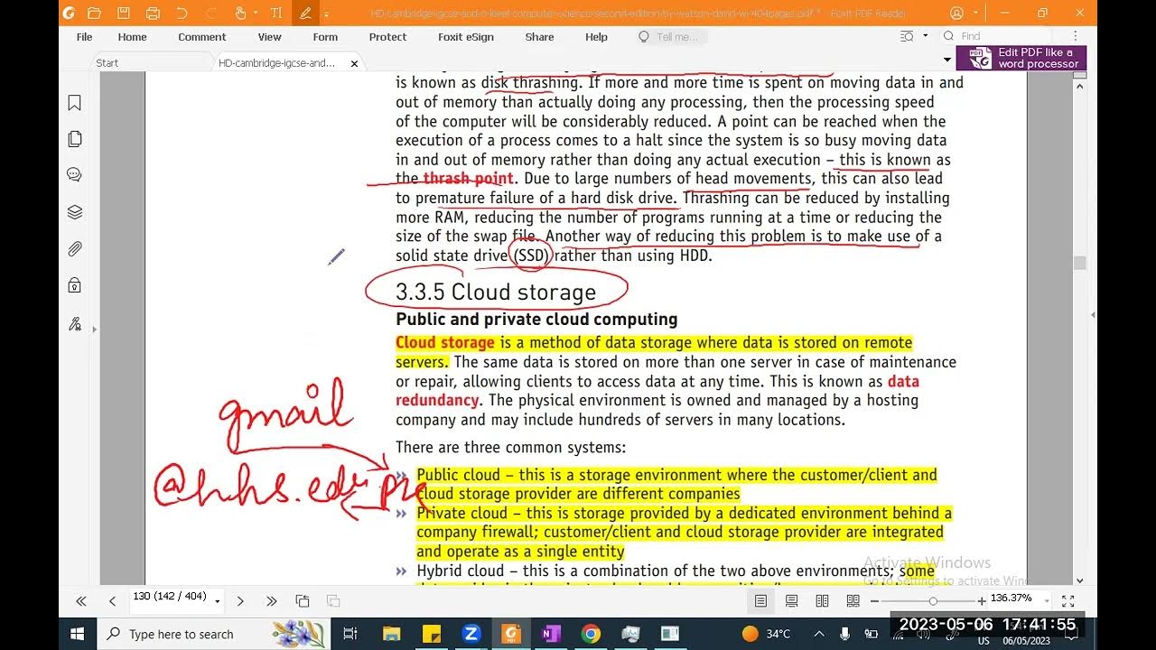 2210 Computer Science Revision Chapter 3 Virtual Memory Cloud Storage Network Hardware Router ...