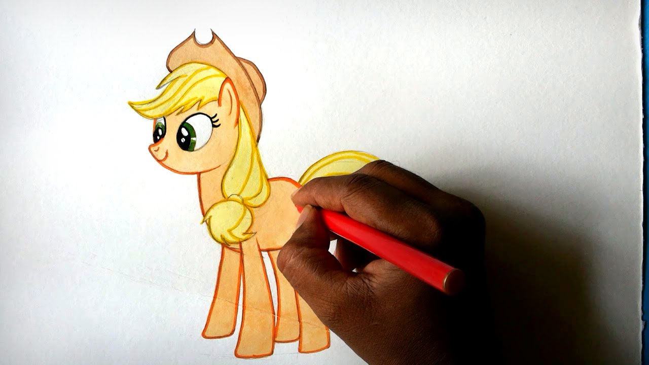 how to draw my little pony Apple jack easy - YouTube