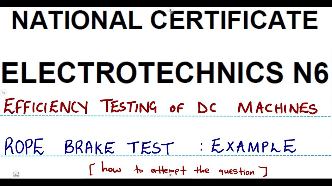 Electrotechnics N6 Rope Brake Test - Direct Method Example 1 ...