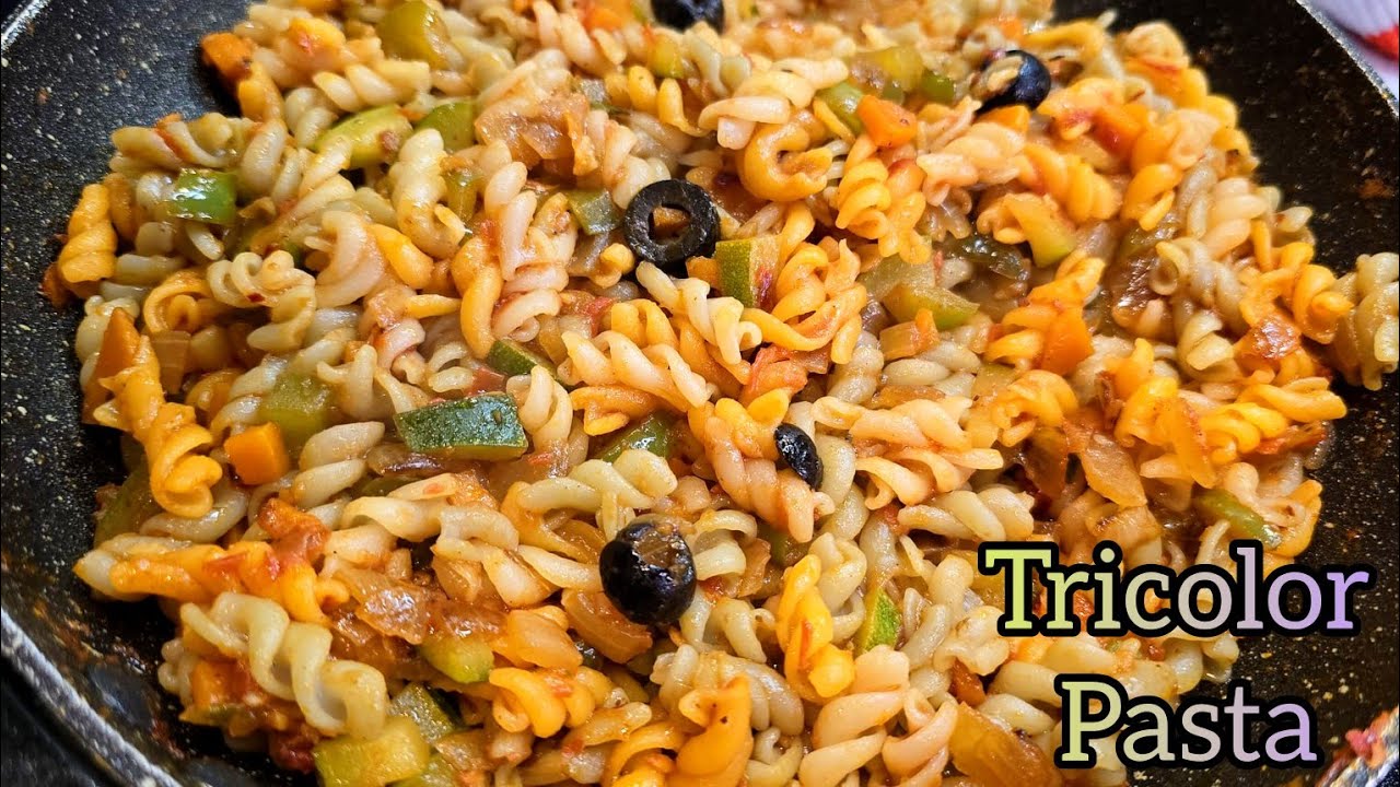 Tricolor Pasta Recipe l Pasta with Homemade Sauce l Independence Day ...