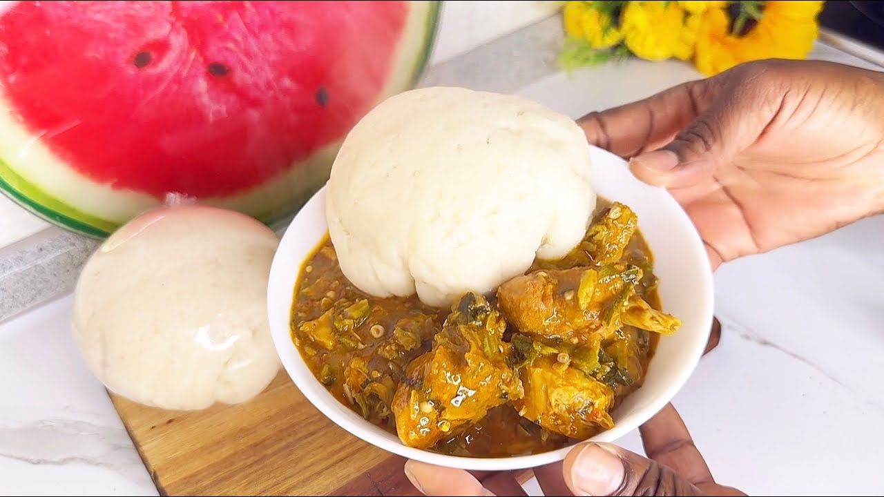 Mummy makes the most simple but delicious okra soup. - YouTube