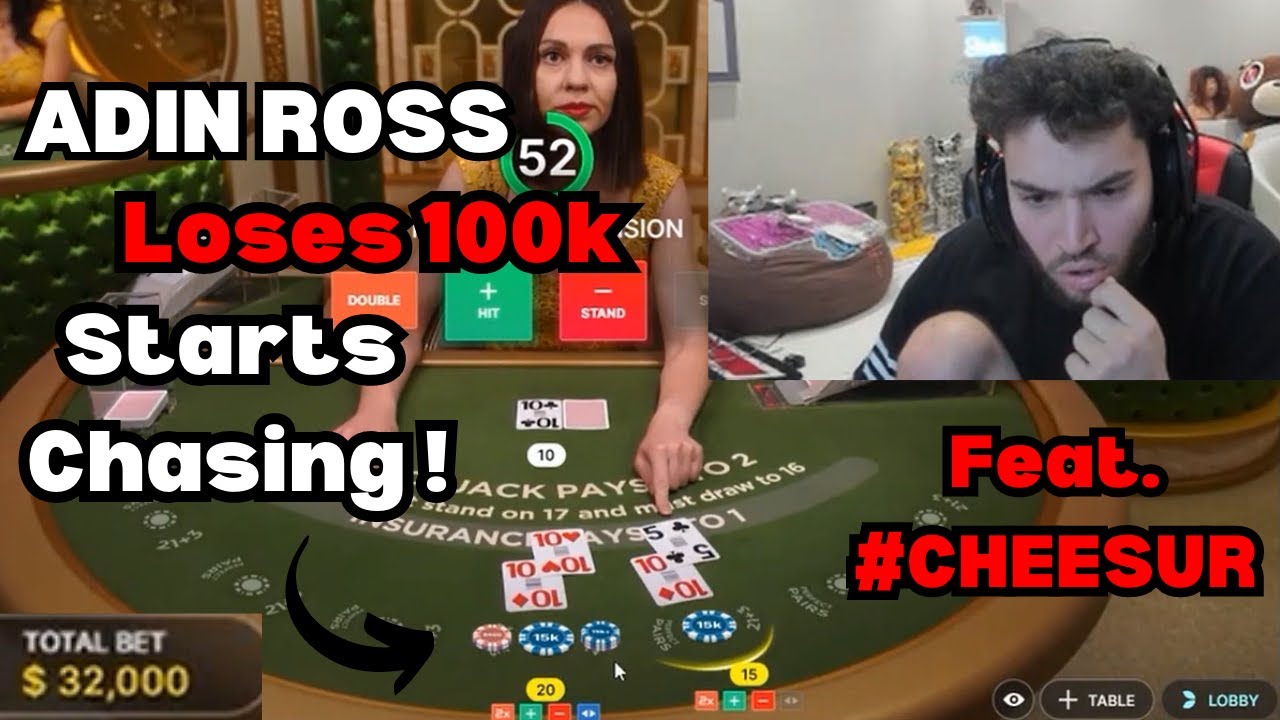 Adin Ross Blackjack Insanity. feat #cheesur part 1 - YouTube