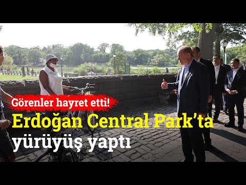 Görenler Hayret Etti! Cumhurbaşkanı Erdoğan Central Park’ta Yürüyüş Yaptı