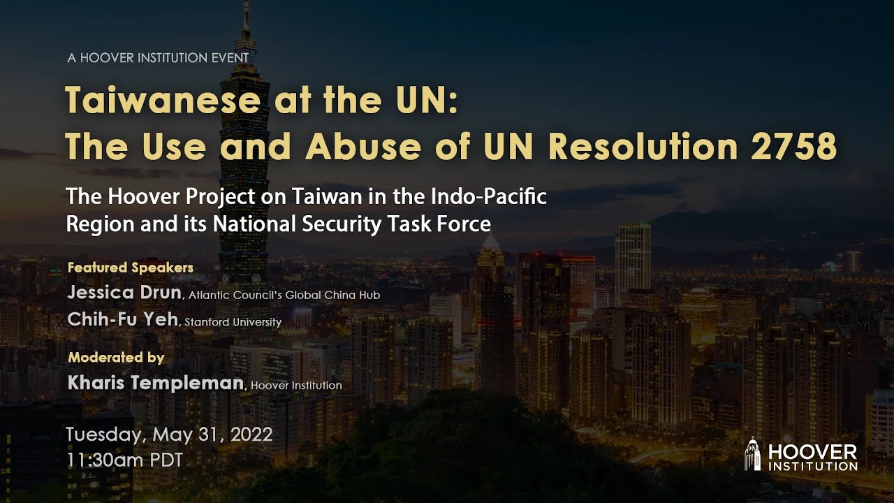 Taiwanese At The UN: The Use And Abuse Of UN Resolution 2758 - YouTube