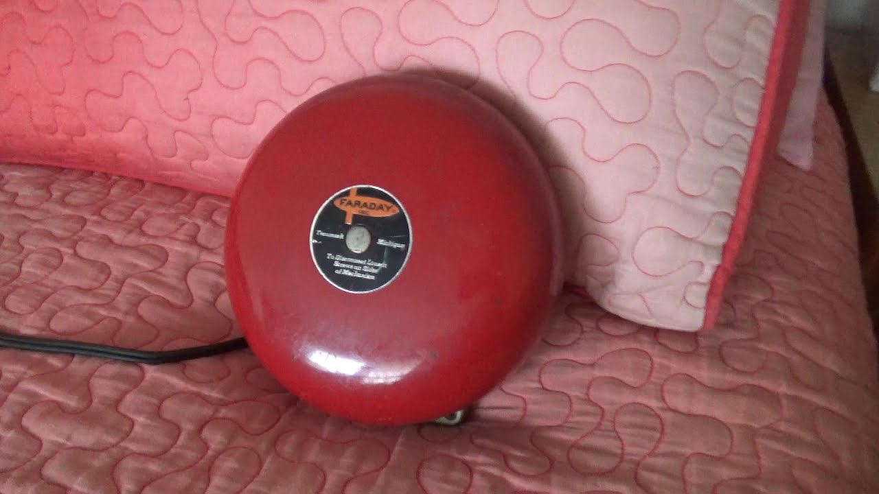 Rare Faraday 3430 120VAC 8 Inch Fire Alarm Bell - YouTube