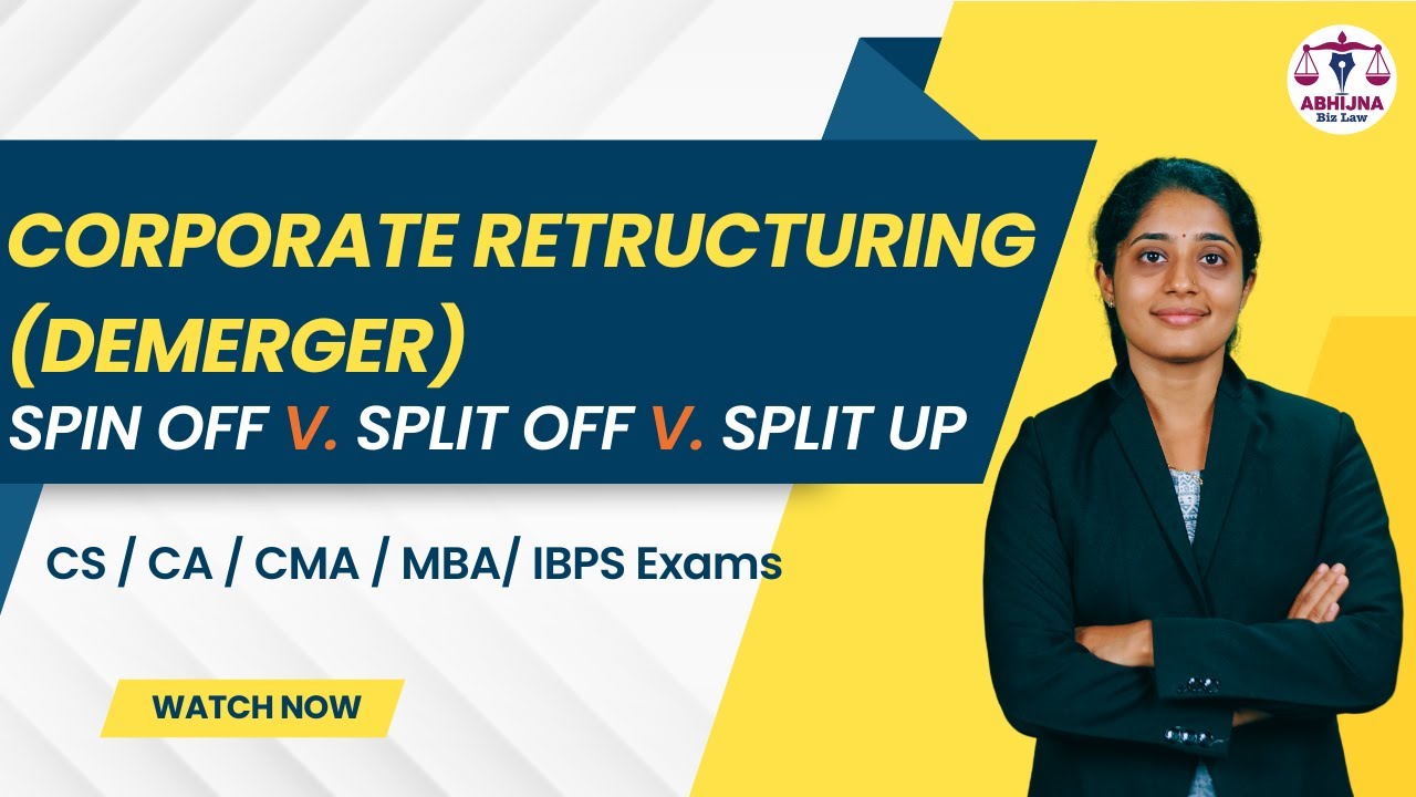 Spin Off Vs Split Off Vs Split Up I Demerger I Corporate Restructuring ...
