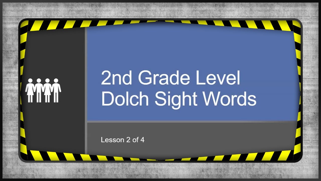 2nd Grade Level Dolch Sight Words English Vocabulary Lesson 2 of 4 ...