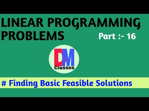 Class 12 Maths || Part 16 || LINEAR PROGRAMMING PROBLEMS || BASIC FEASIBLE SOLUTIONS || - YouTube