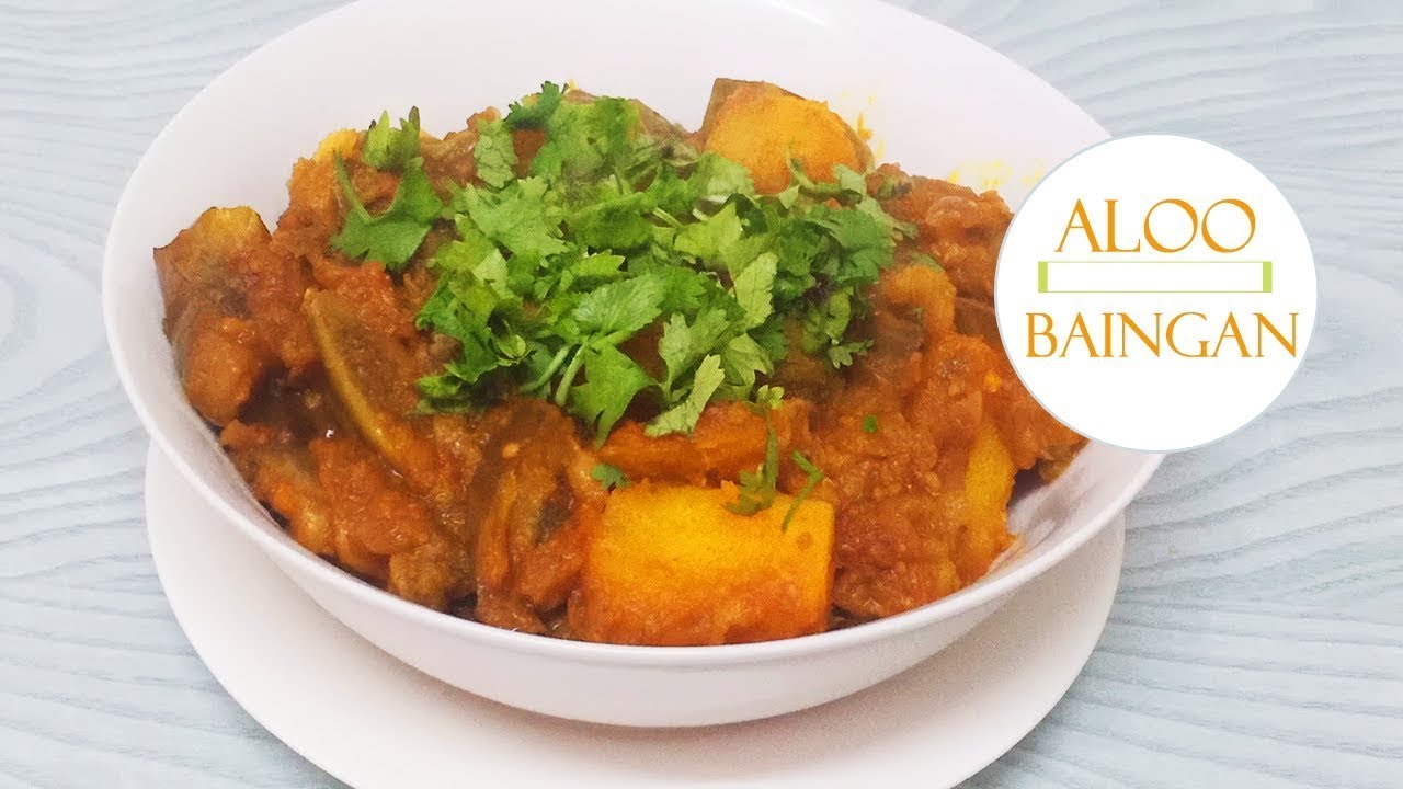 Aloo Baingan Recipe | Masala Baingan Aloo by SimpleFoodVlog - YouTube