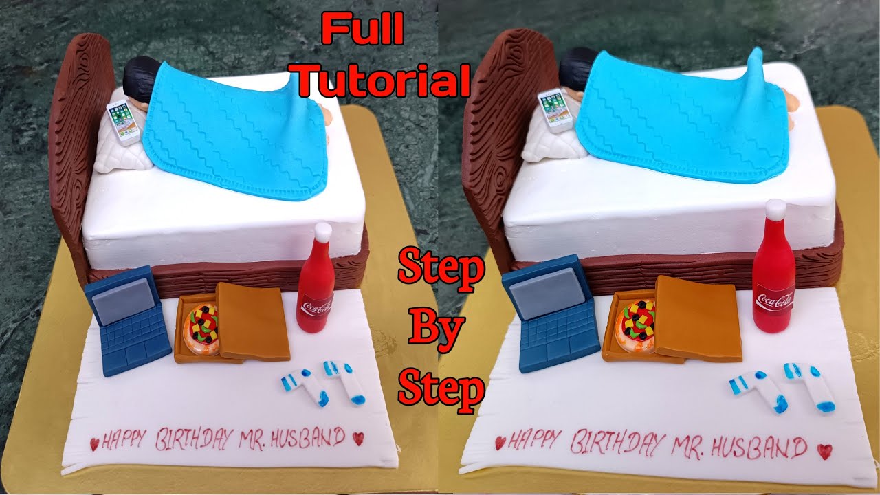 Bed Sleeping Birthday Cake | Birthday Cake With Sleeping Man | Bed ...