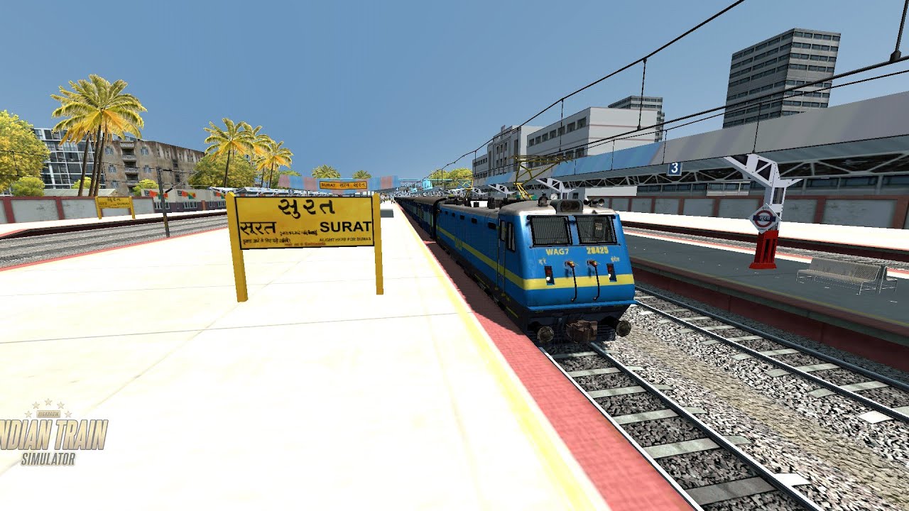 Long Train with ICF Coaches and WAG-7 Locomotive | Indian Train ...