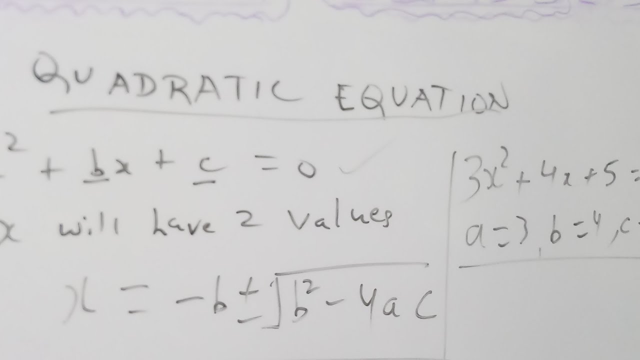 Introduction to Quadratic equation concept..@Pritish Sir - YouTube
