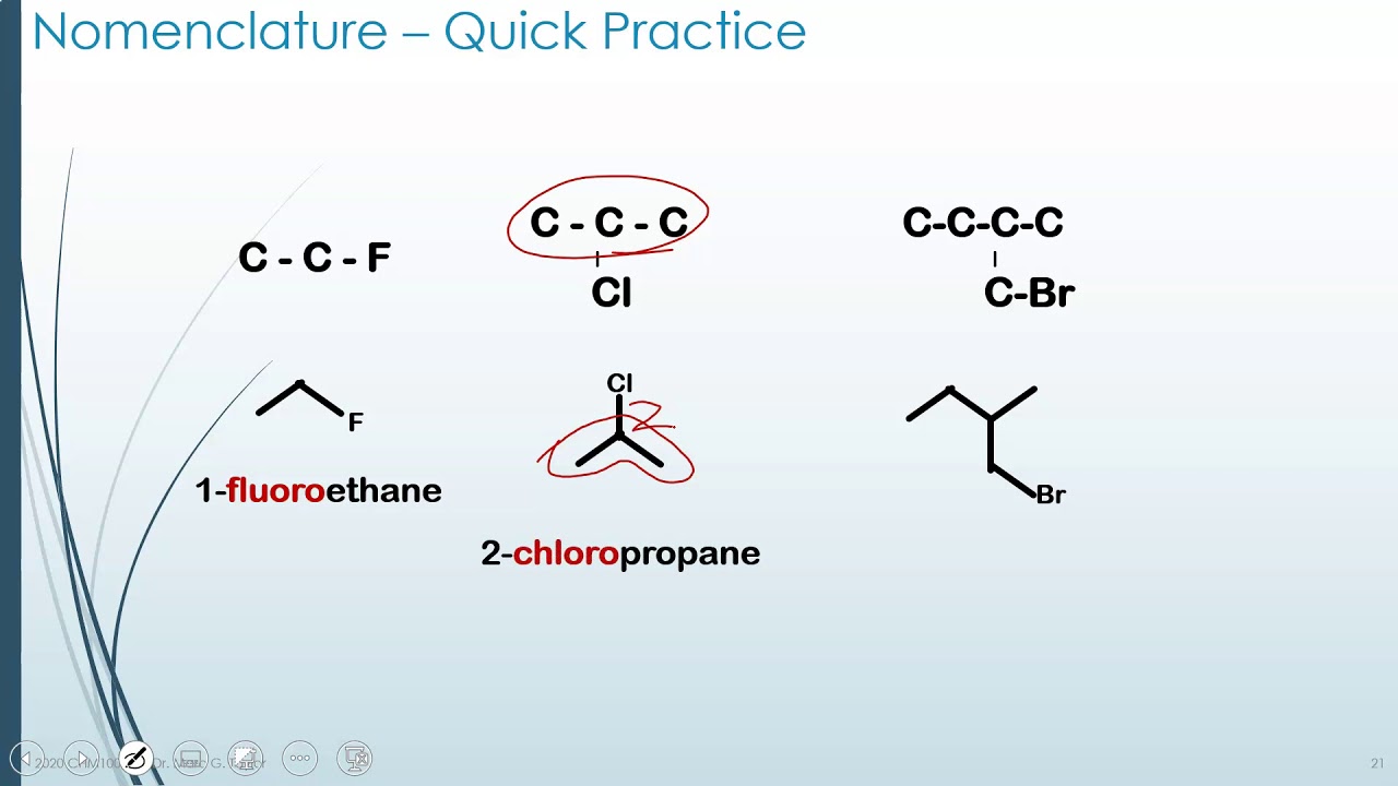 Unit 9b - Nomenclature of Substituted Alkanes (31min) - YouTube