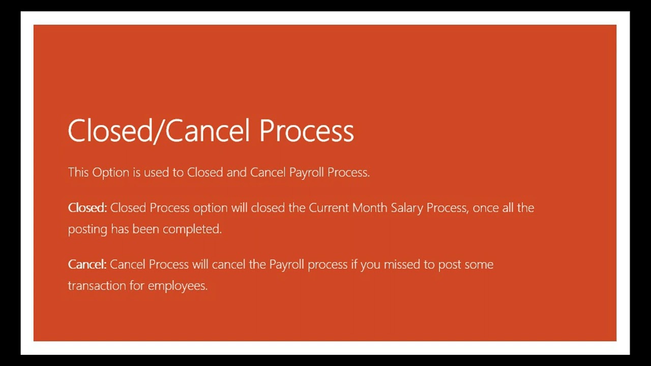 How to Closed/Cancel Payroll Processing in IDS 6.5 & 7.0 Software - YouTube