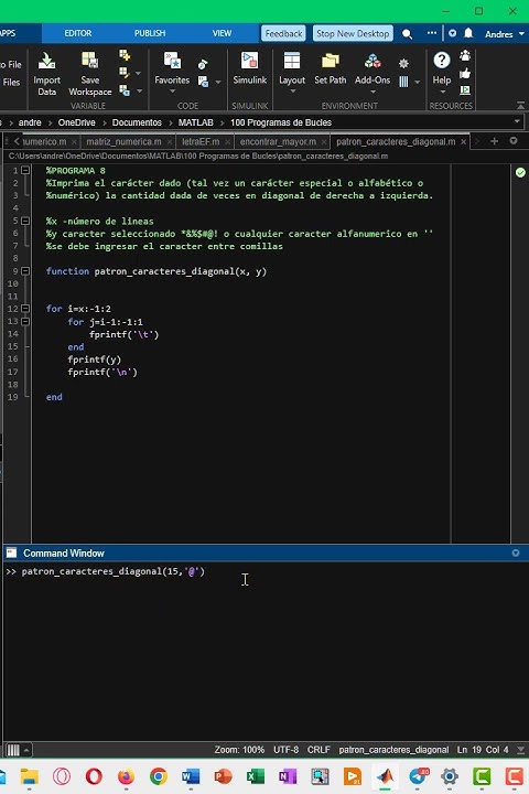 Programa 8 De Matlab For While If Else Programming Matlab Matlabtutorials