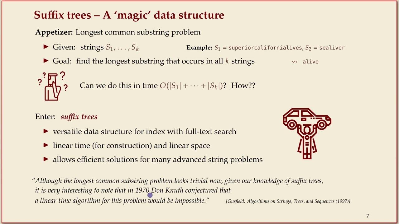 COMP526 (Fall 2023) 8-2 §8.2 Suffix trees - YouTube
