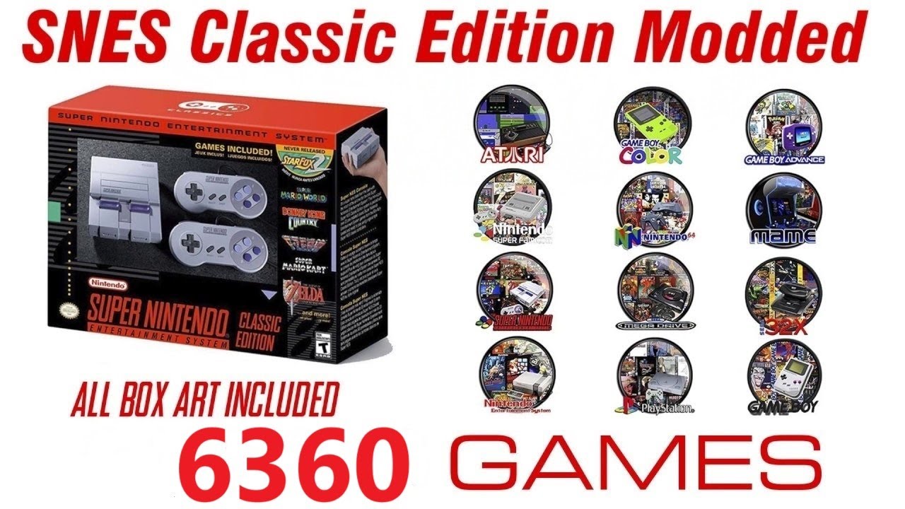 mini SNES classic, mod with 6360 games. 21 systems in 1 - YouTube