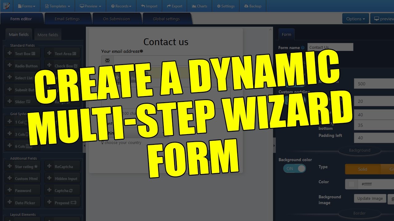 Create A Dynamic Multi Step Wizard Form Step By Step Tutorial Youtube