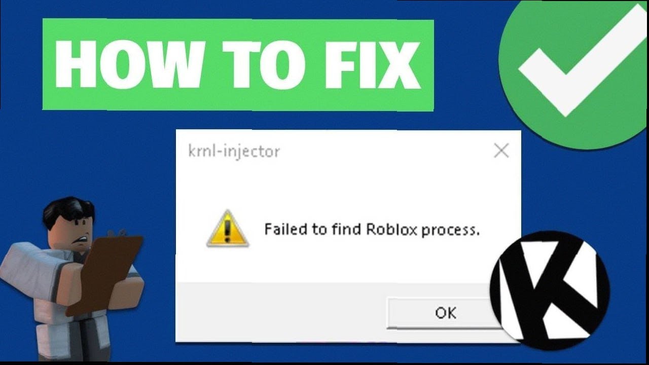 How to FIX “Failed to Find Roblox Process” | KRNL Injector Error Solution 2023 - YouTube