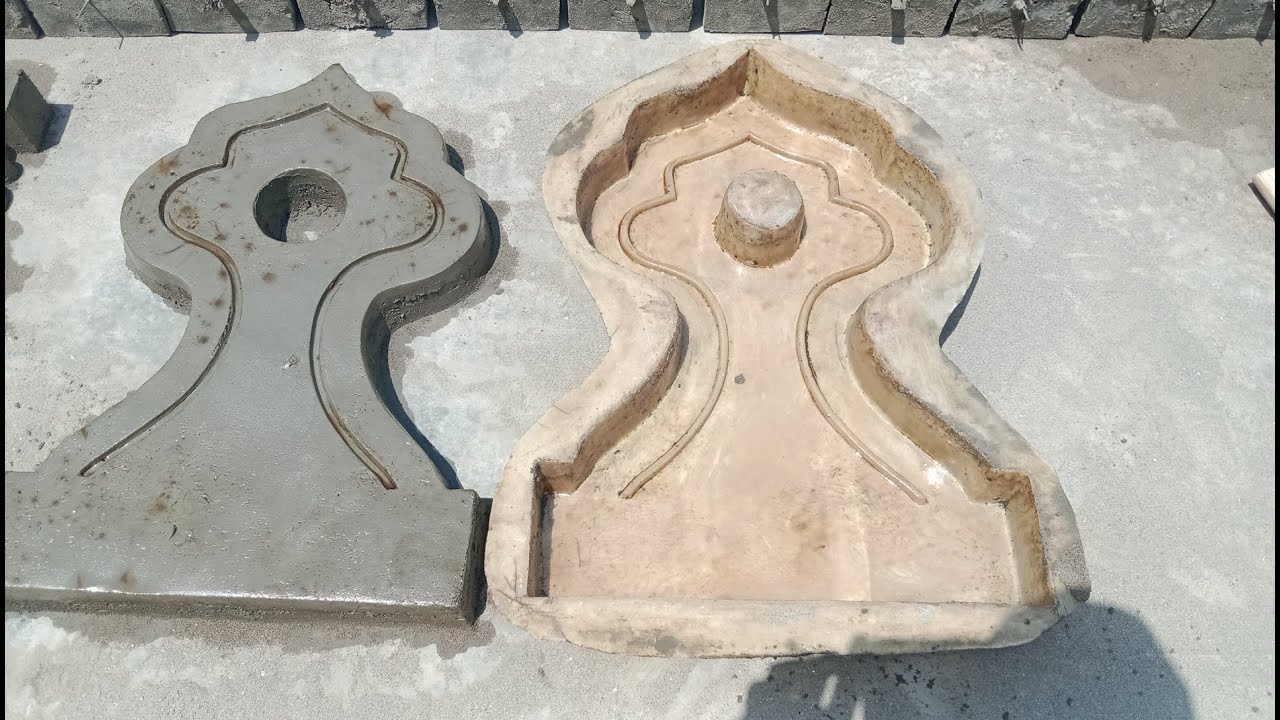 Simple patta design yb molding cement and sand - YouTube