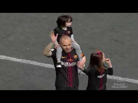 Andres Iniesta Crying on Last Final Game for Barcelona - YouTube