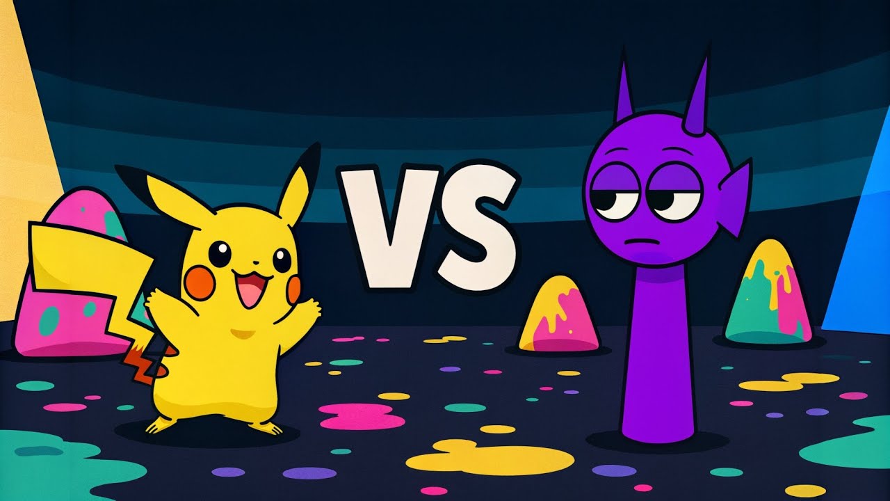 FNF LEGO: Durple Sprunki vs Pikachu - YouTube