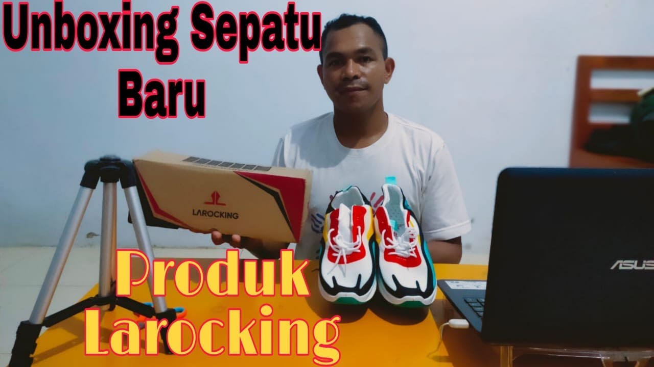 Unboxing Sepatu Baru, Produk LAROCKING - YouTube