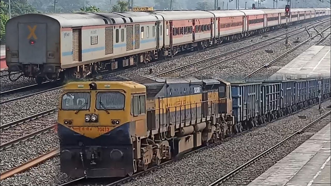 Terrific LOUD HONKING Trains | Powerful ELECTRIC Trains vs DIESEL ...