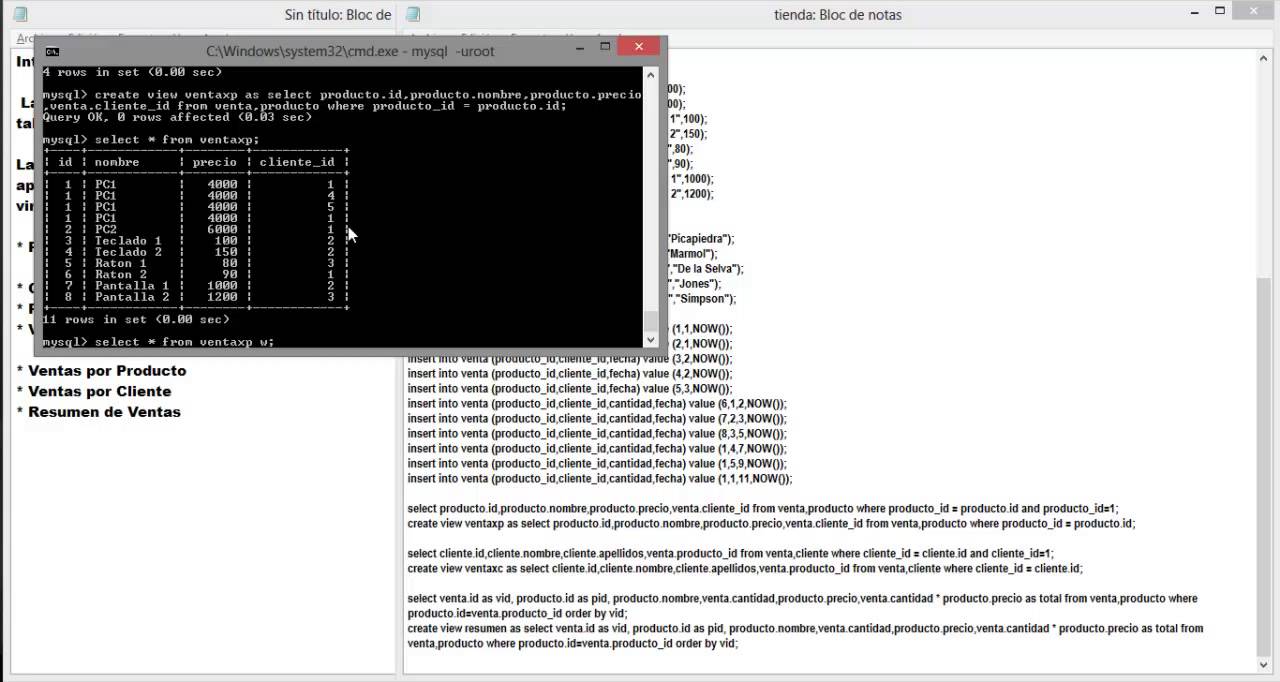 Introduccion a las Vistas en Mysql - YouTube