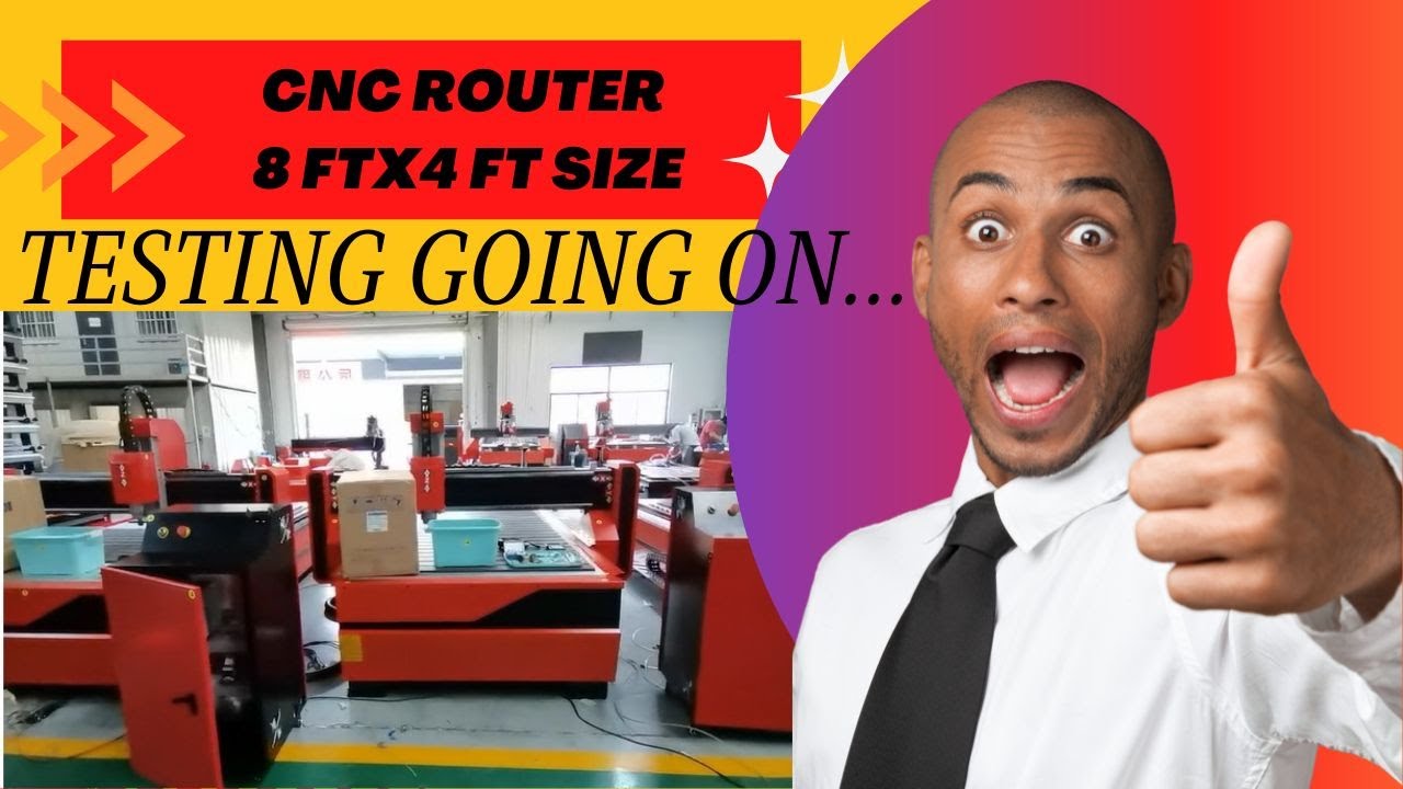 CNC Router 8x4 feet size 1325 with testing going on getting ready for ...