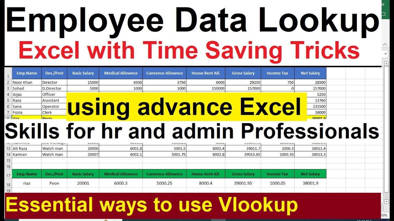 excel skills for hr and admin professionals - YouTube
