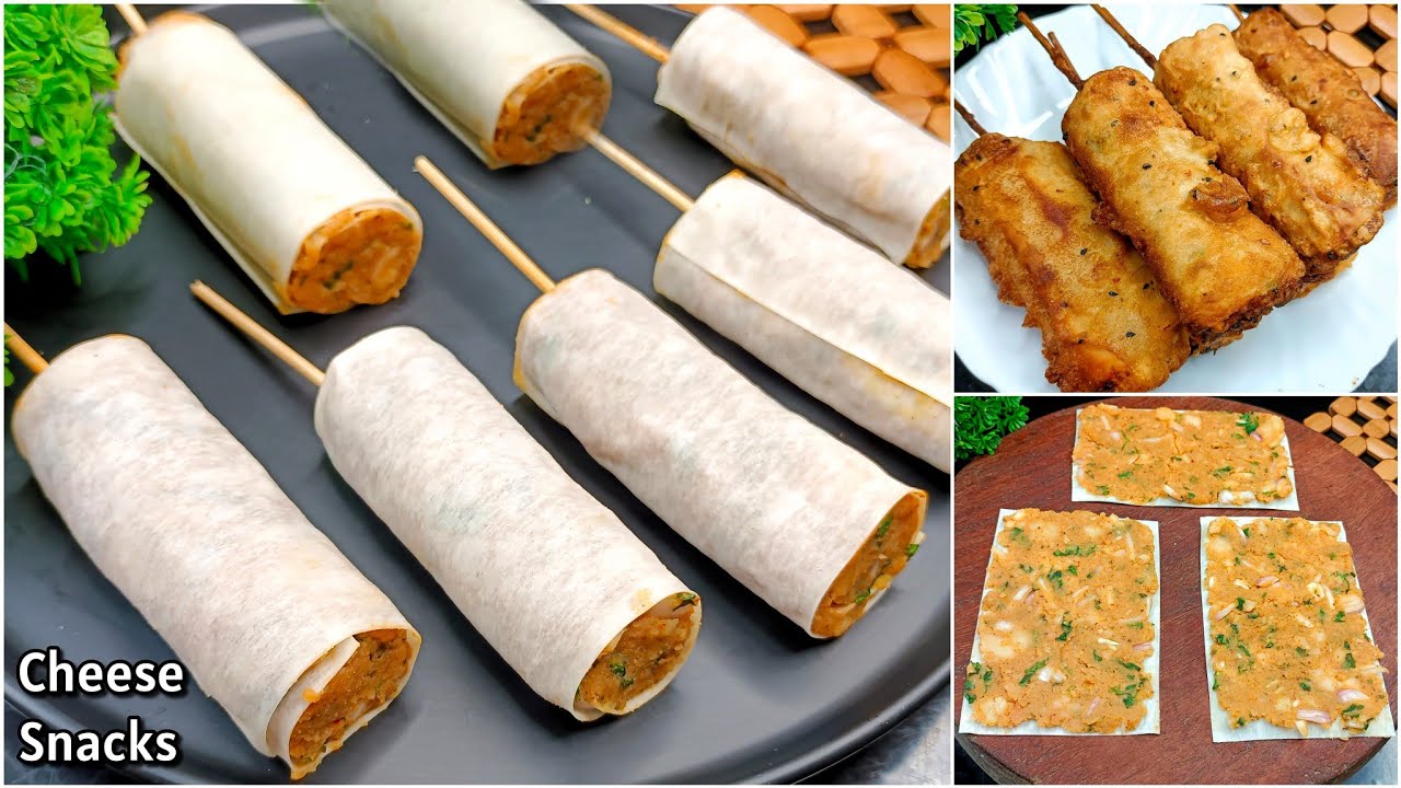 5 Minutes Potato Cheese Roll | Cheese Snacks Recipes | Snacks Recipes ...