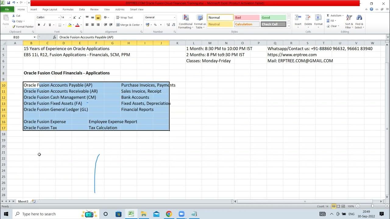Oracle Fusion Cloud Financials Training New Batch 1st Session Youtube