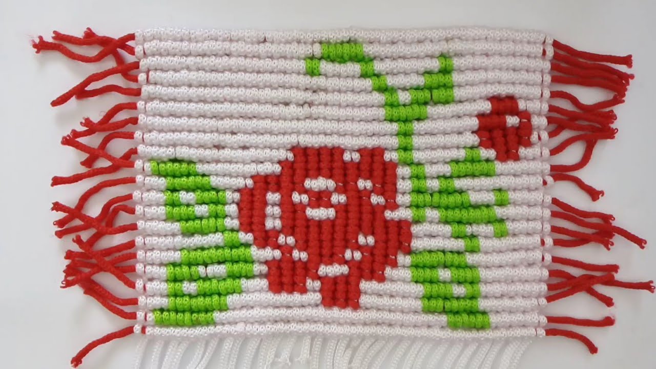 Macrame character motif bunga mawar (Rose) - YouTube