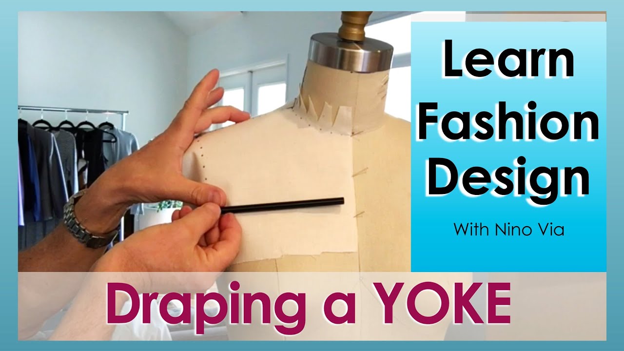 How To Drape a Yoke In Fashion Design ~ Draping a Yoke Pattern In ...