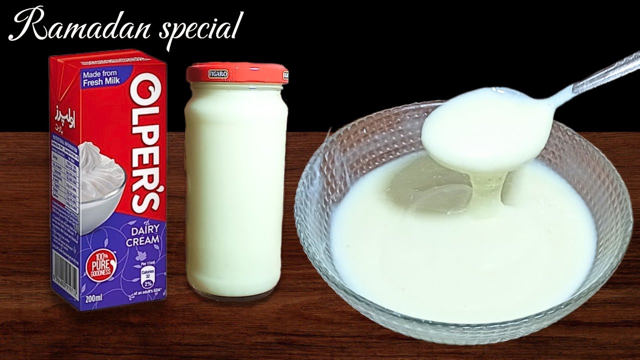 How To Make Olper's Cream At Home | Homemade Fresh Cream Recipe - YouTube
