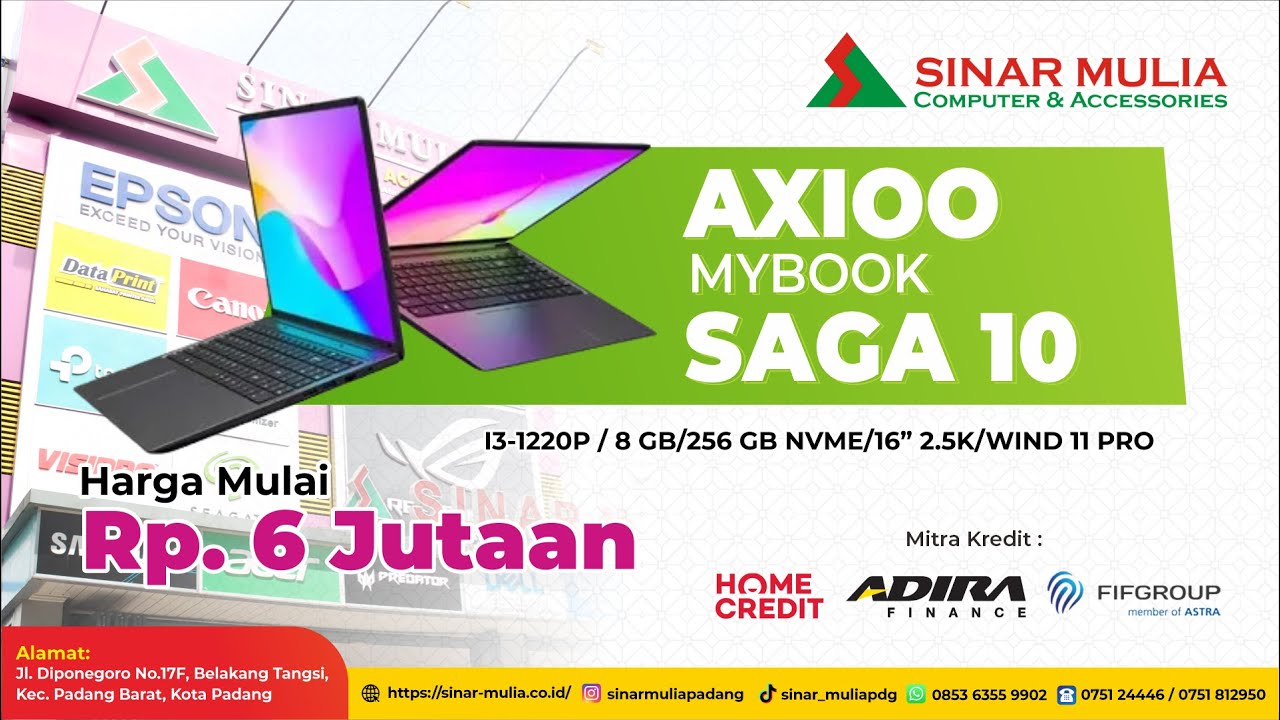 Laptop 6 Jutaan 10-Core Kencang dengan Layar Beresolusi 2,5K - Axioo ...