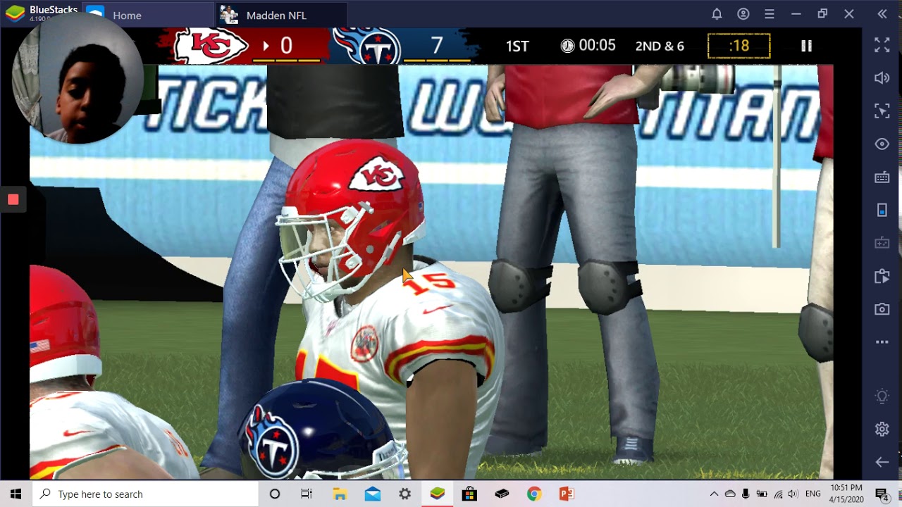 Playing Madden mobile on computer part one. - YouTube